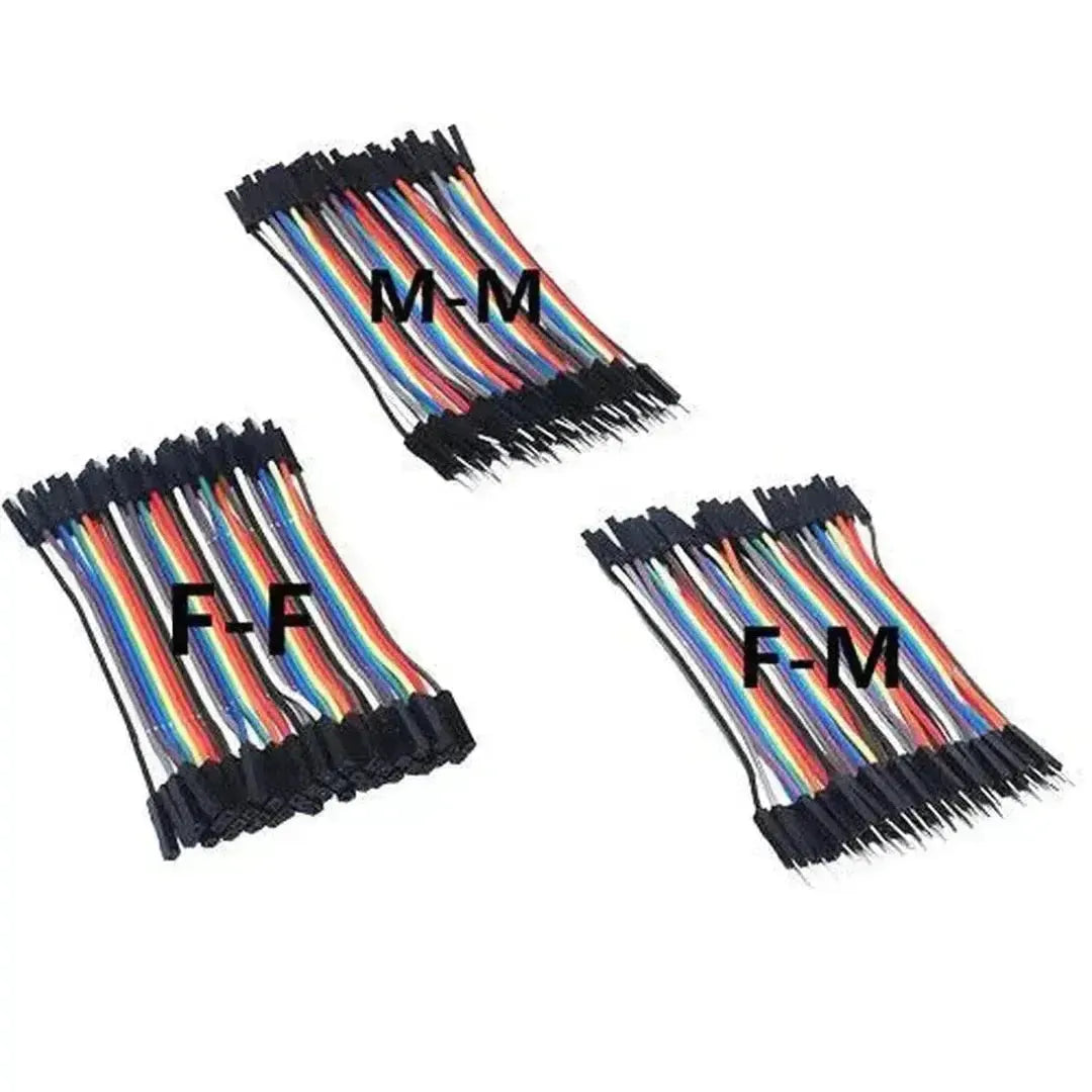 40x Dupont Jumper Wire Set M-F M-M F-F Great for Breadboarding Arduino ...