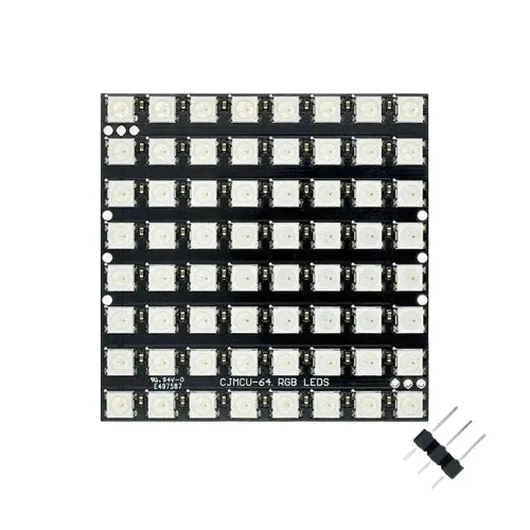 8x8 WS2812 Addressable RGB LED Panel Great for Arduino ESP Raspberry Pi ...