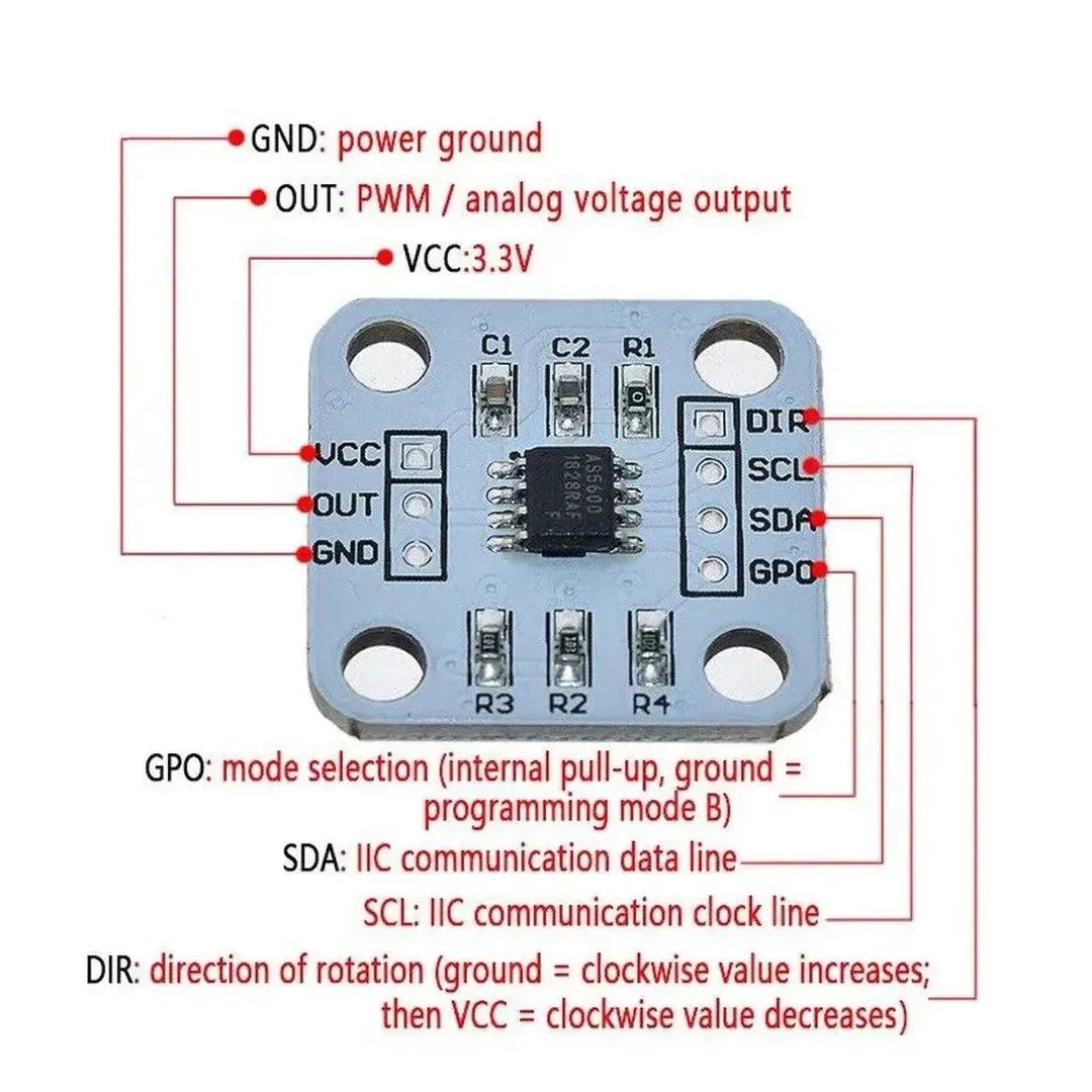 How To Use The As5600 Magnetic Rotary Encoder With Arduino 38 3d