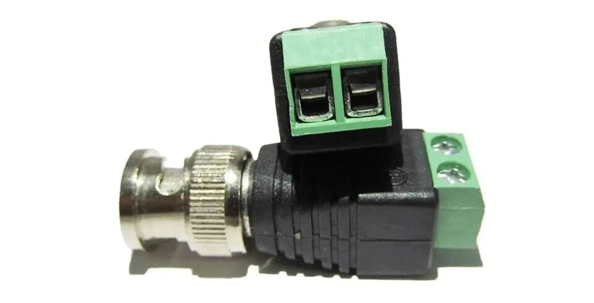 BNC to Screw Terminal Adapter for CCTV - Easy Install, No Splice ...