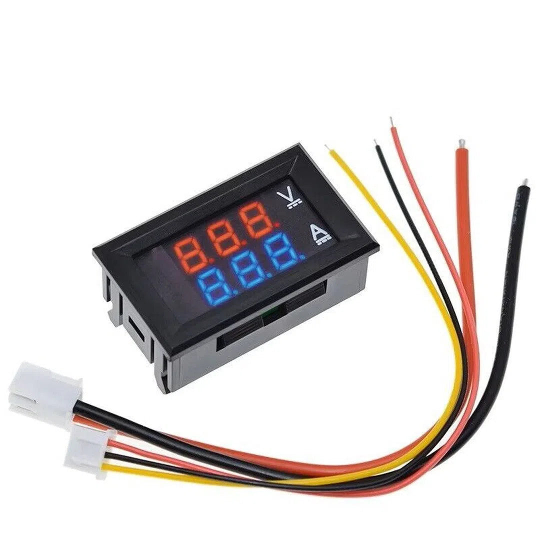 Digital LED 100V Voltmeter, 10A Ammeter, Panel mount volt amp meter – 38-3D