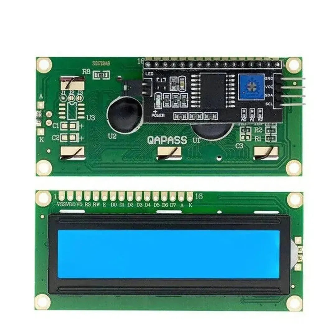 16x2 LCD Display LCD1602 Blue Module with I2C for Arduino Raspberry Pi ...