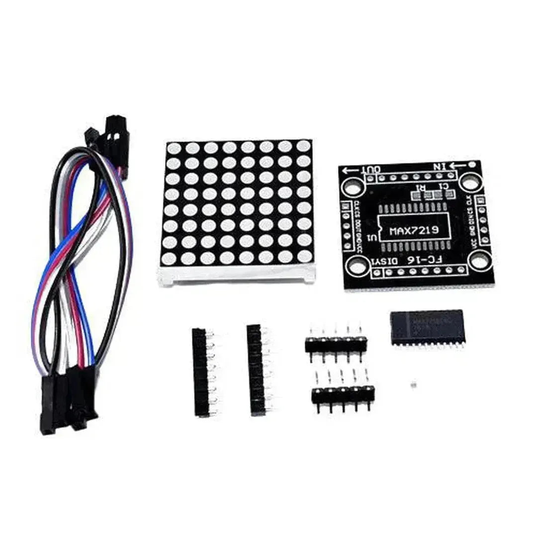 MAX7219 8X8 Red Dot Matrix Display Module Kit for Arduino Raspberry Pi ...
