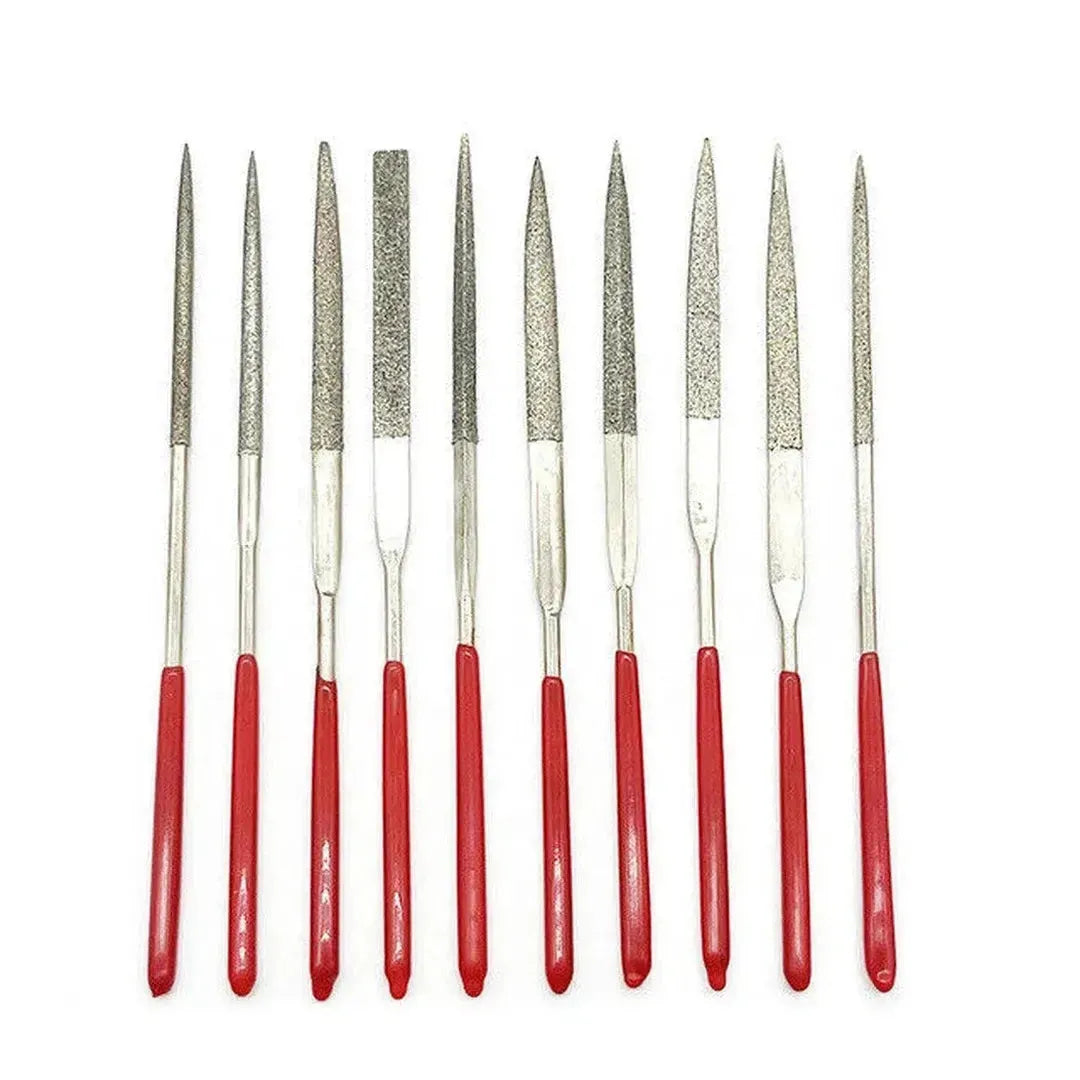 Needle File Set 10pcs Diamond Mini Precision File 3 Different Types ...