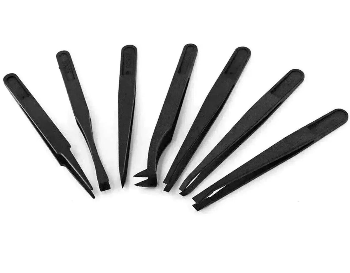 Plastic Tweezers Electronic Anti-static ESD Forceps PCB Repair Hand ...